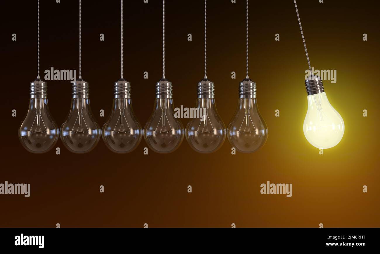 Light bulbs in perpetual motion Stock Photo - Alamy
