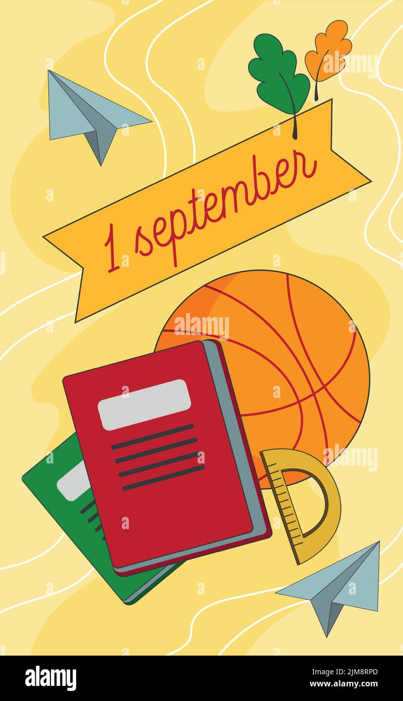 September 1 back to school, the beginning of the school year - Vector ...