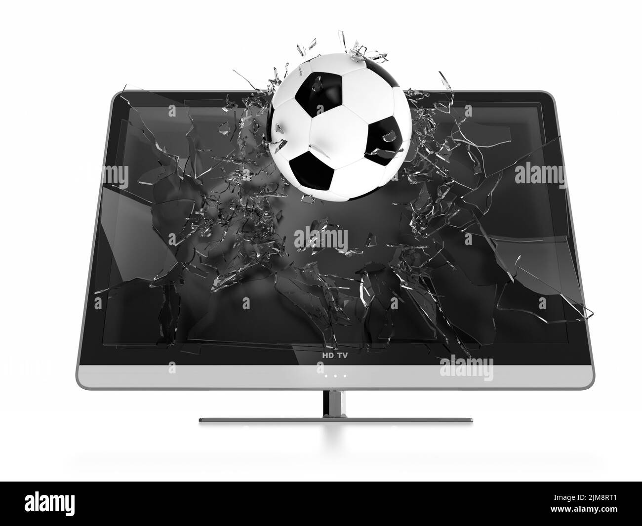Cracked screen tv Cut Out Stock Images & Pictures - Alamy