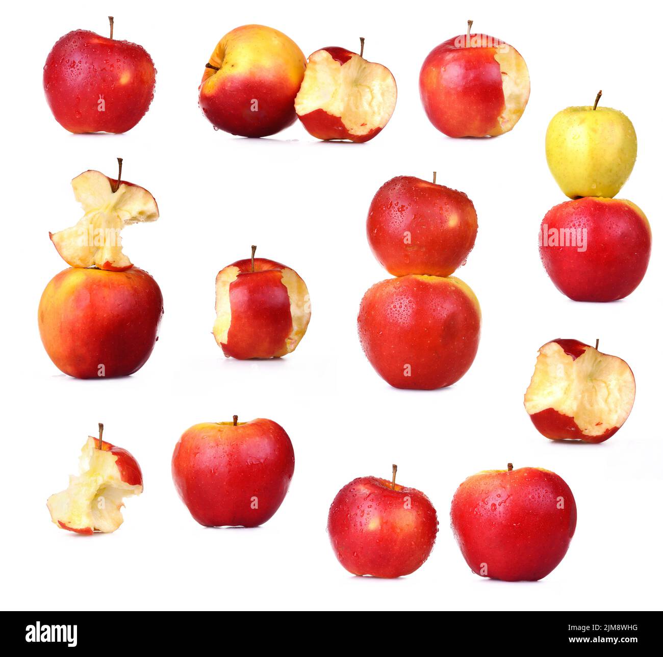 Bite off apple Stock Photo - Alamy