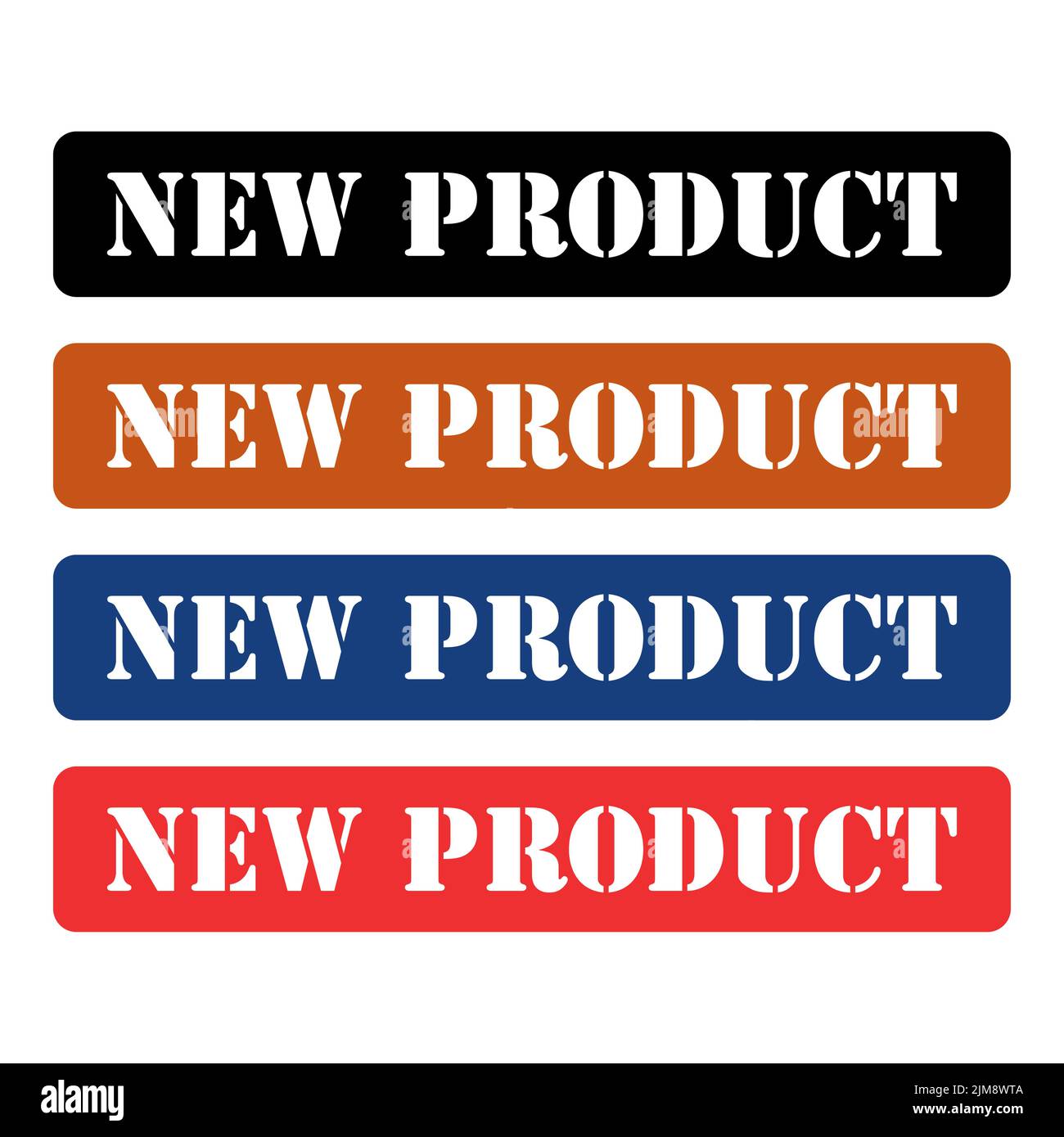 New product stamp symbol, label sticker sign button, text banner vector ...