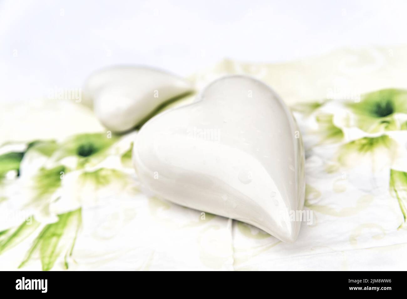 Pottery white Heart Stock Photo - Alamy