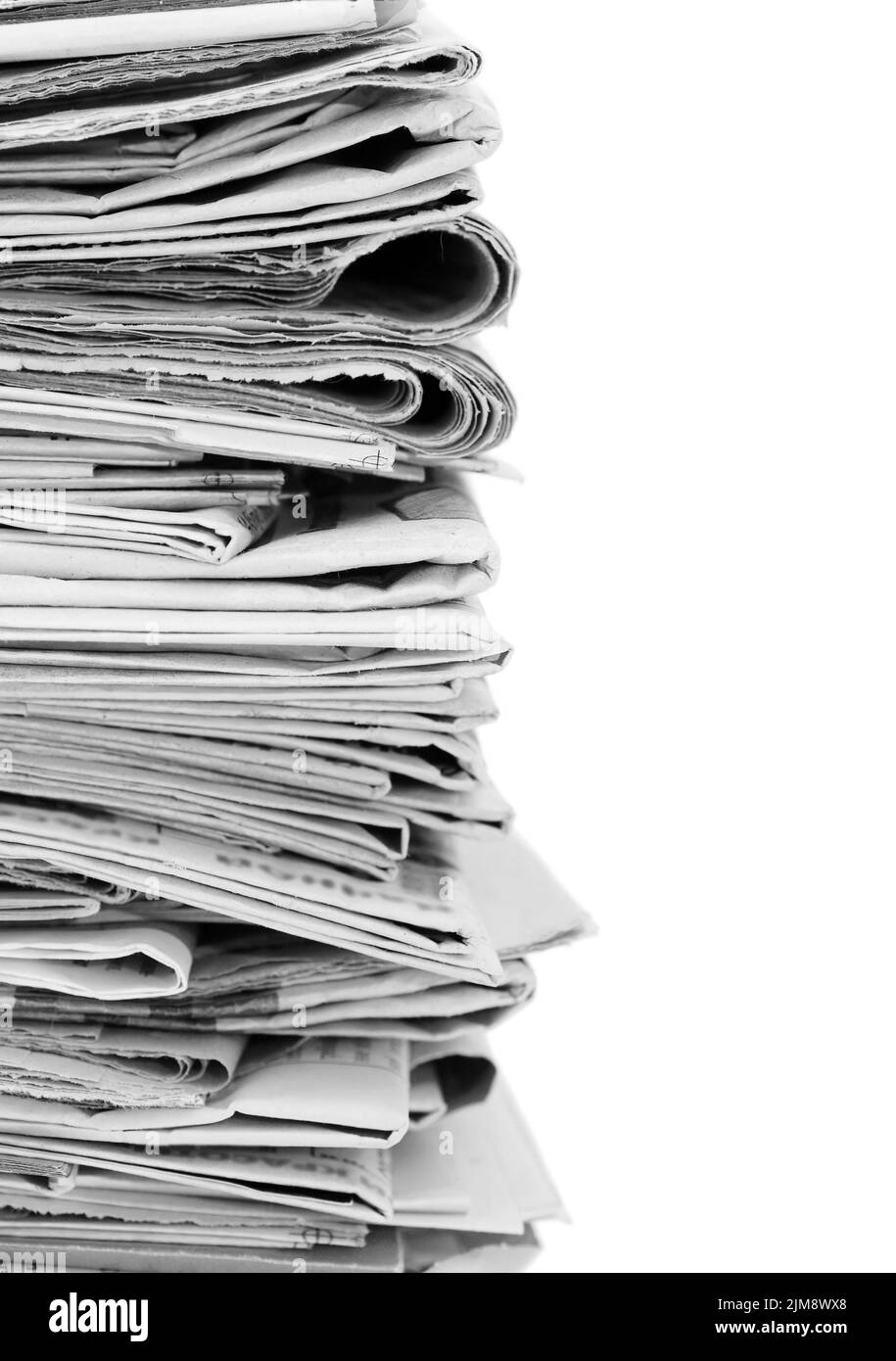 Various newspapers over white background Stock Photo - Alamy