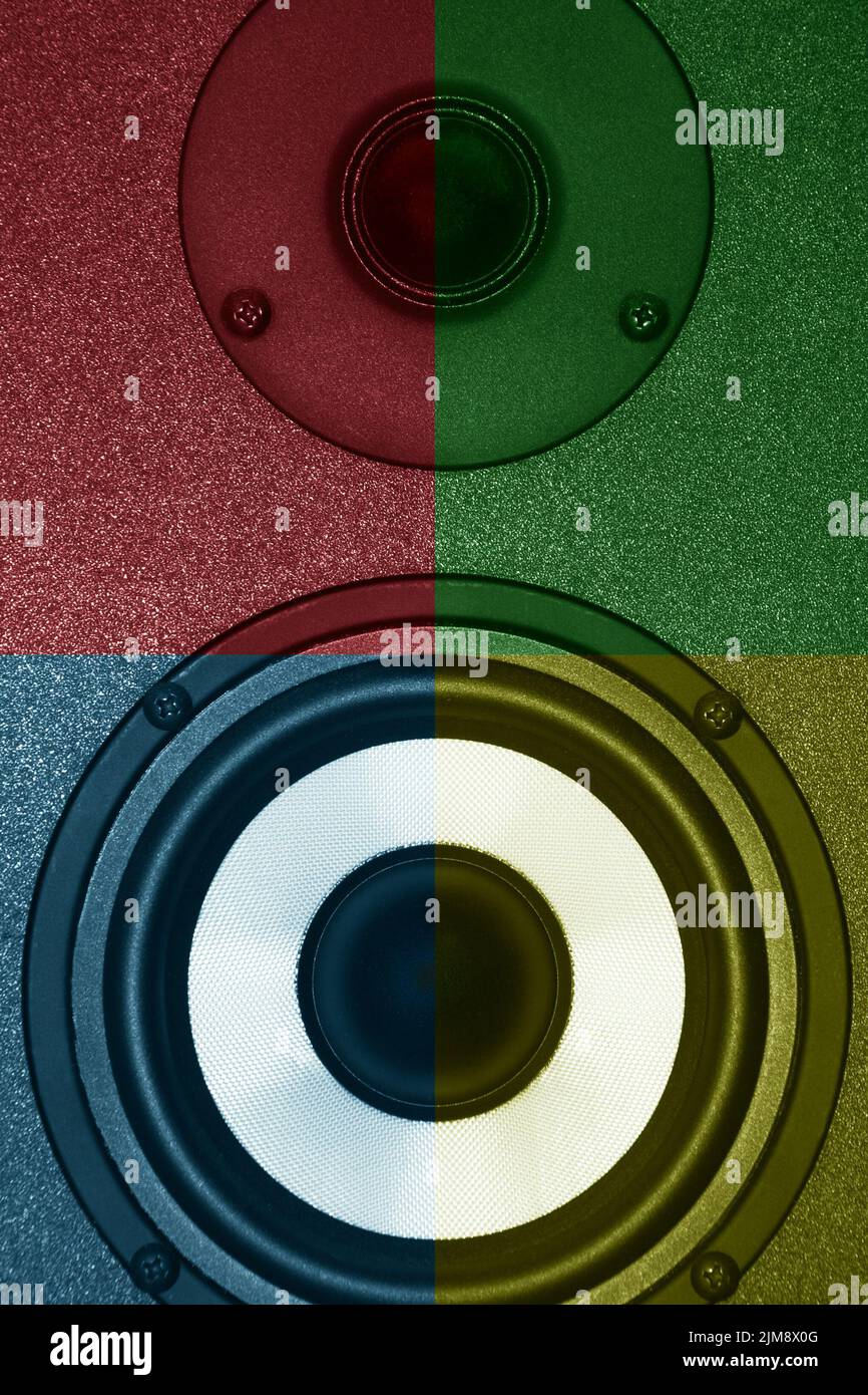 Colour acoustic systems Stock Photo - Alamy
