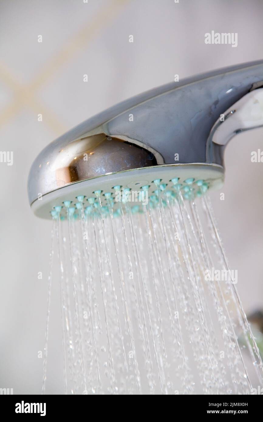 Shower head. Flow water Stock Photo - Alamy
