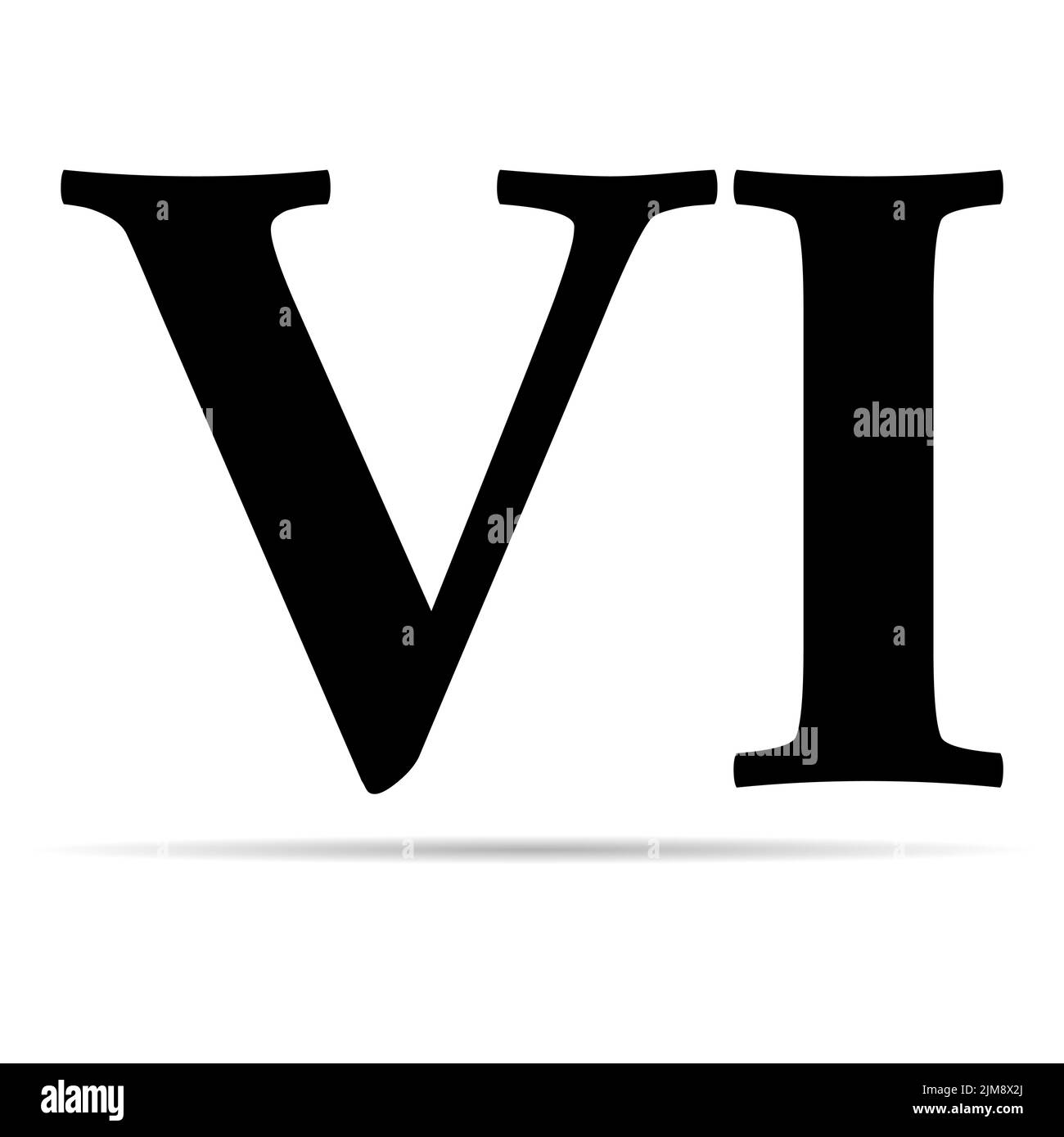 Roman numeral number icon, letter typography style sign, mathematics ...