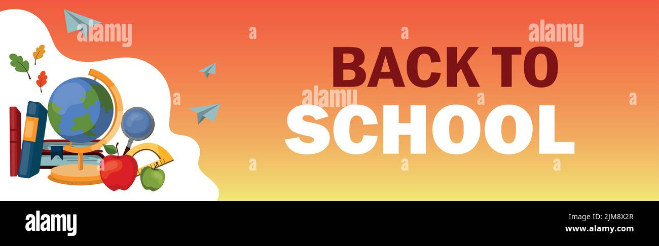 Back to School, New School Year Start - Vector illustration Stock ...