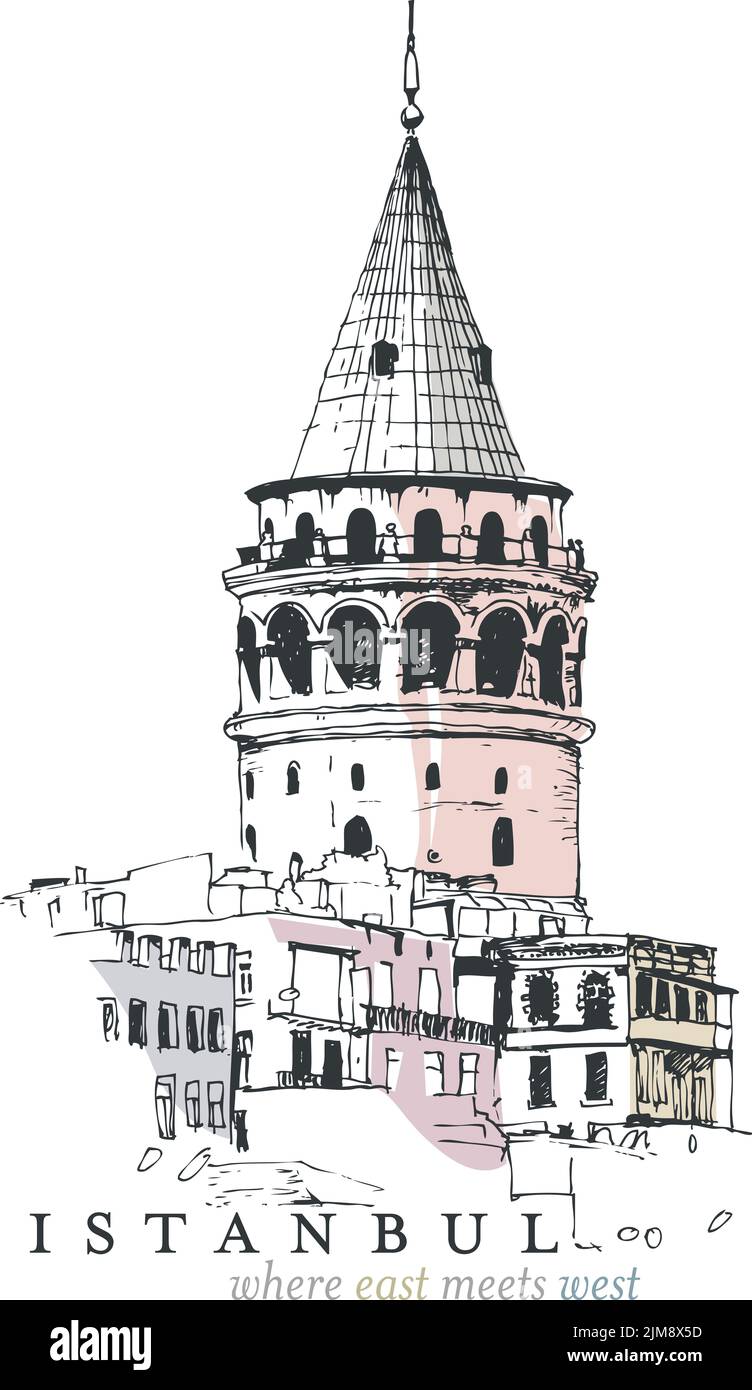 Pencil drawing historic city hi-res stock photography and images - Alamy