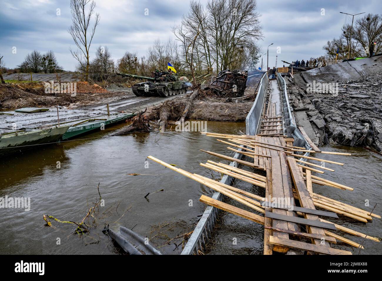 , Ukraine. Pic Shows Ukranian tanks and armour on the move today acroos ...