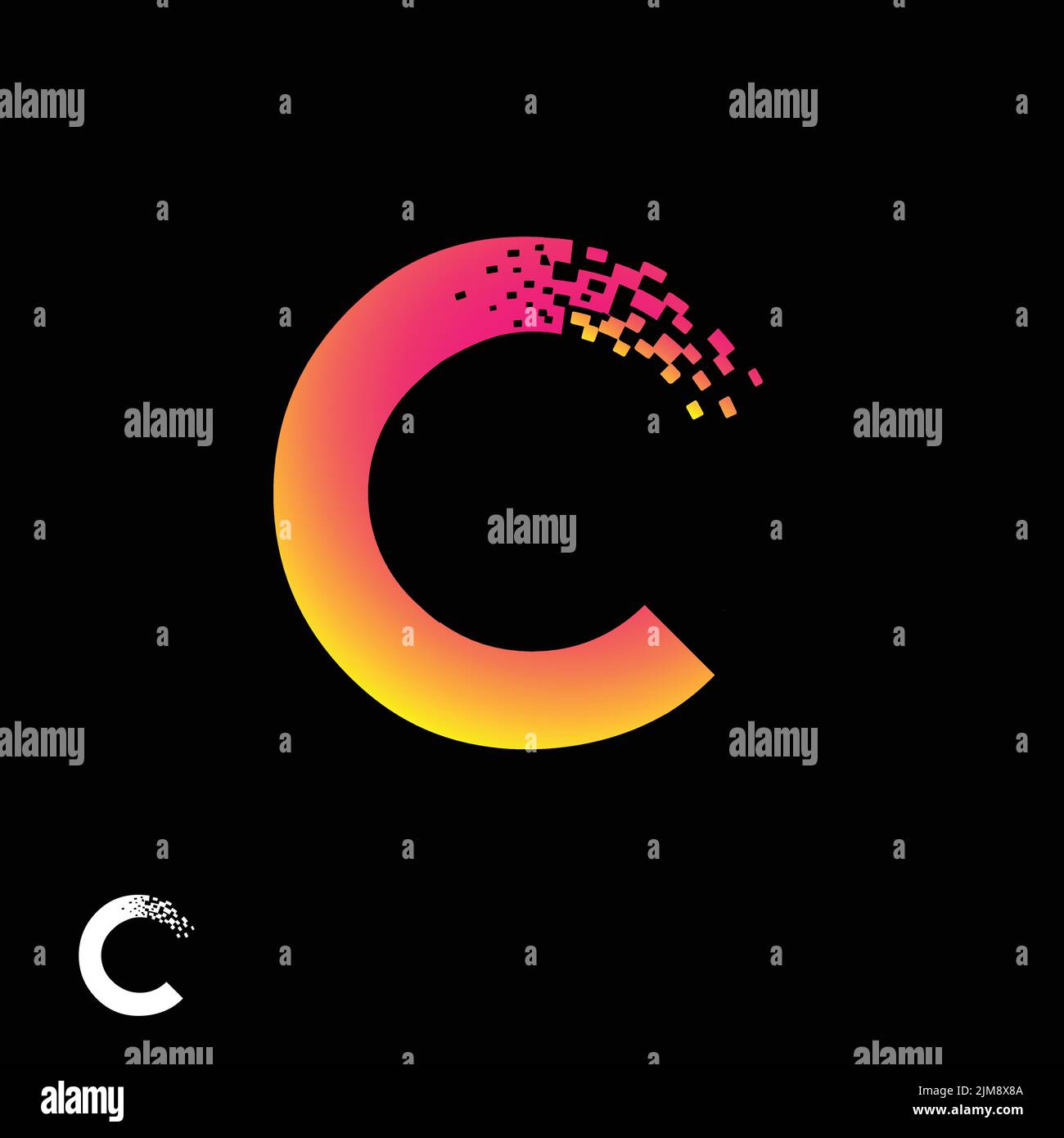 A vector illustration of a tech based Letter C logo Stock Vector Image ...