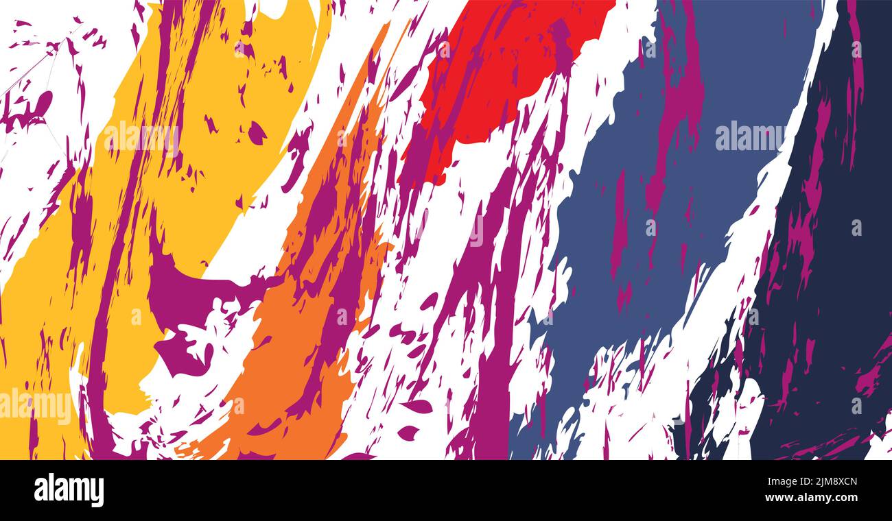 Smears and splashes of colorful paint - Vector illustration Stock ...