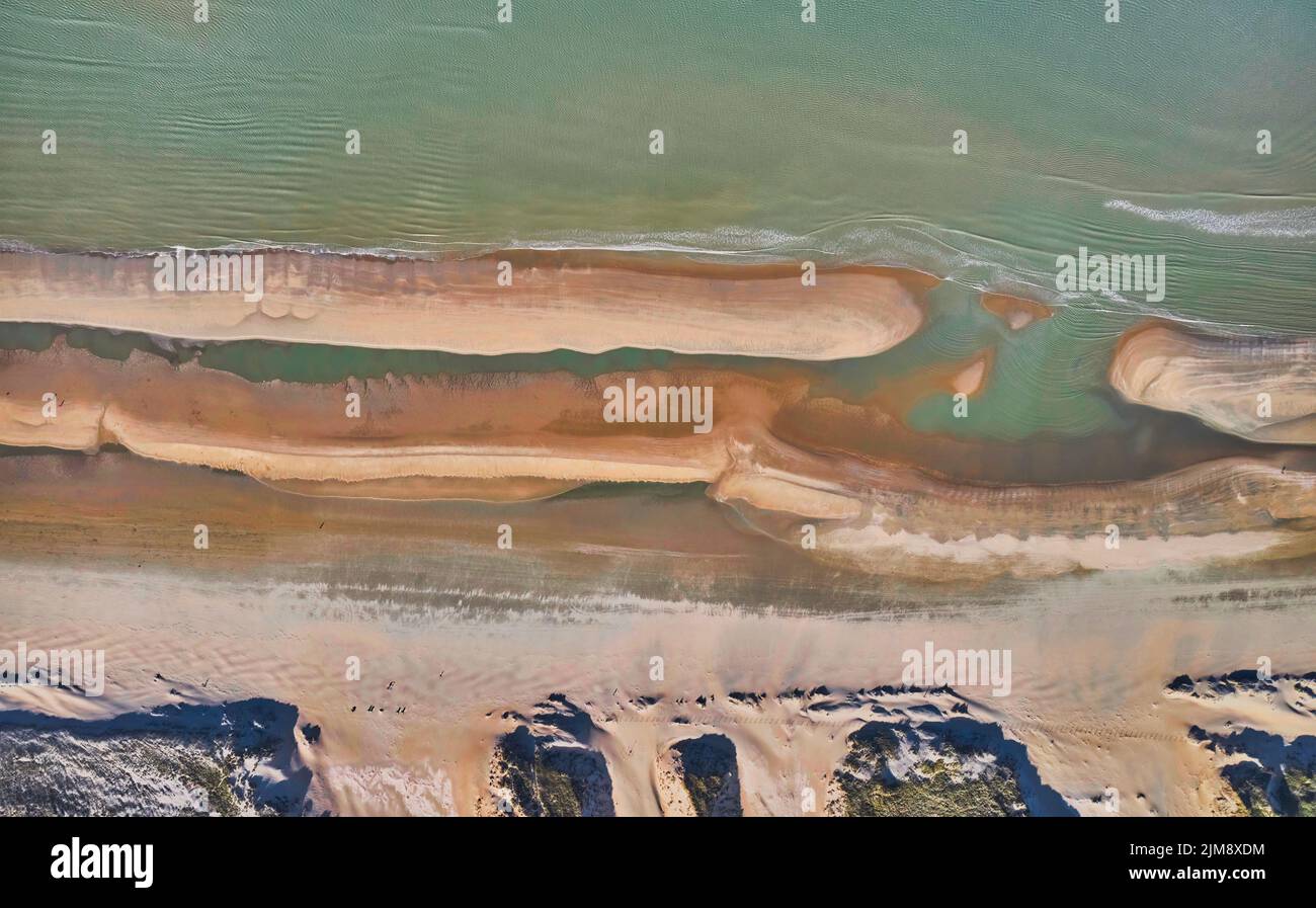 sandy shore high above shot in the Netherlands Stock Photo - Alamy