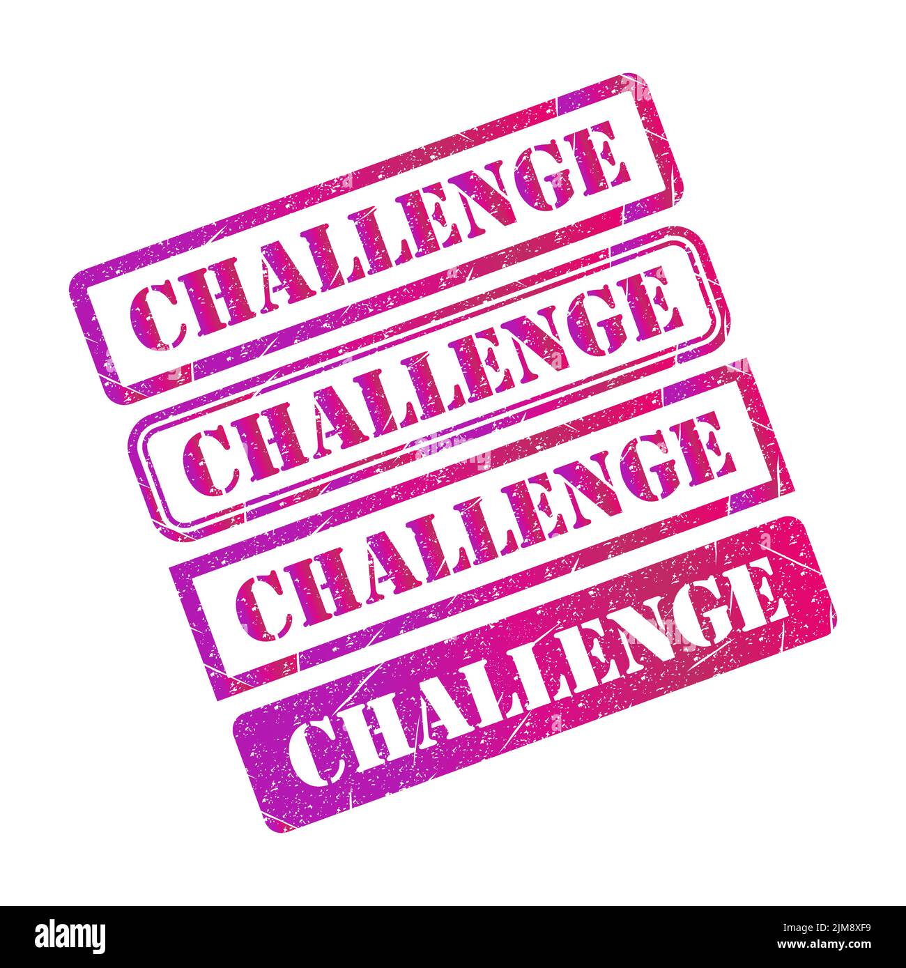 Set of Challenge stamp symbol, label sticker sign button, text banner ...