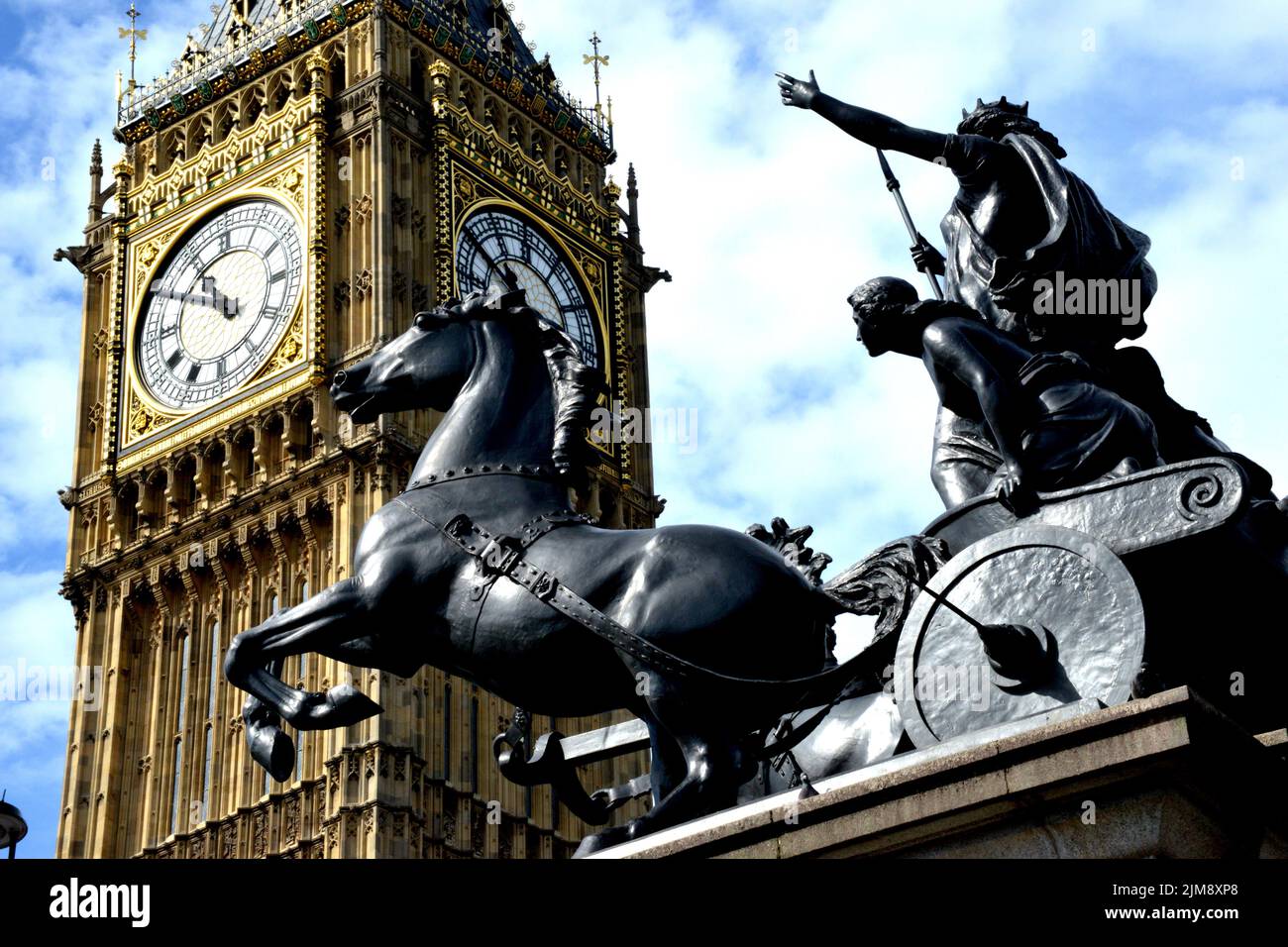 Boadicea's chariot/Big Ben Stock Photo - Alamy
