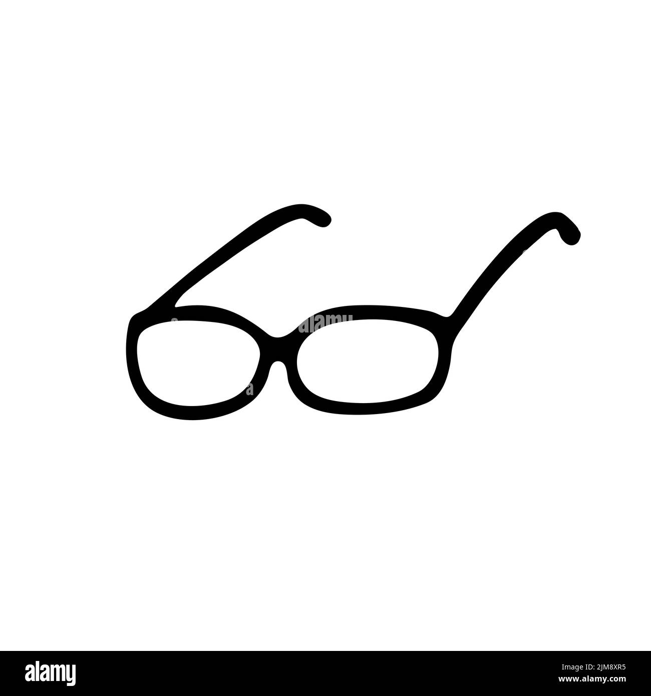 Illustration of glasses in black color isolated on a white background ...