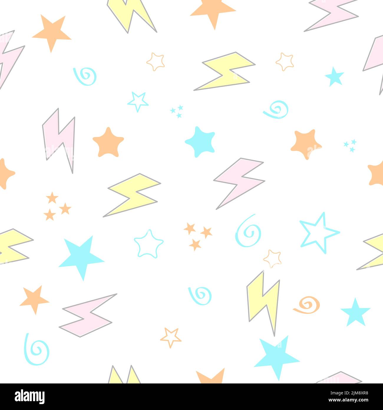 Flash graphic element seamless background, thunder modern cover pattern ...