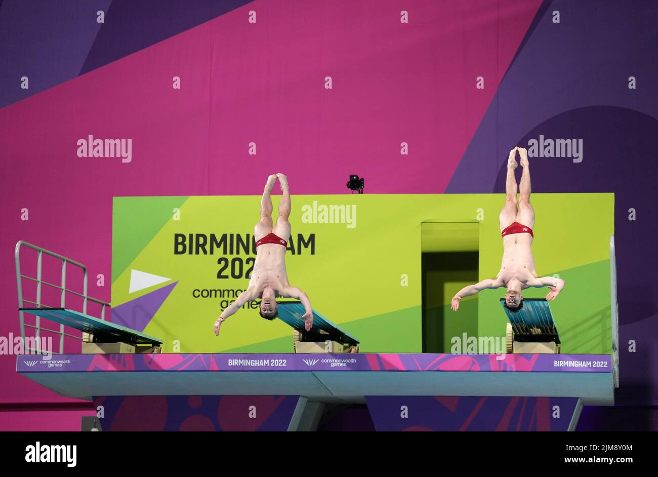 England's Anthony Harding and Jack Laugher during the Men's ...