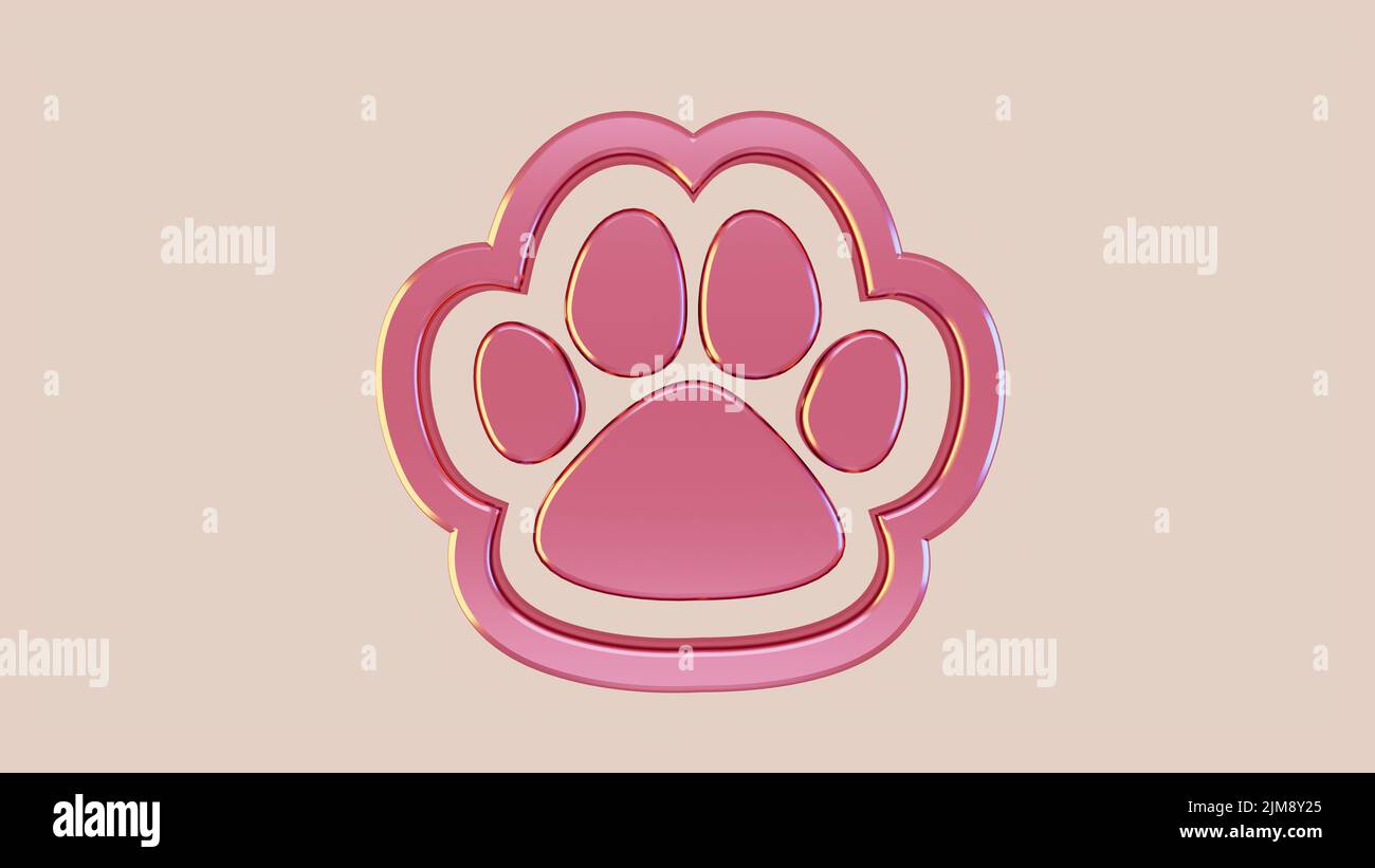 Cute cat paw. 3D render Stock Photo - Alamy