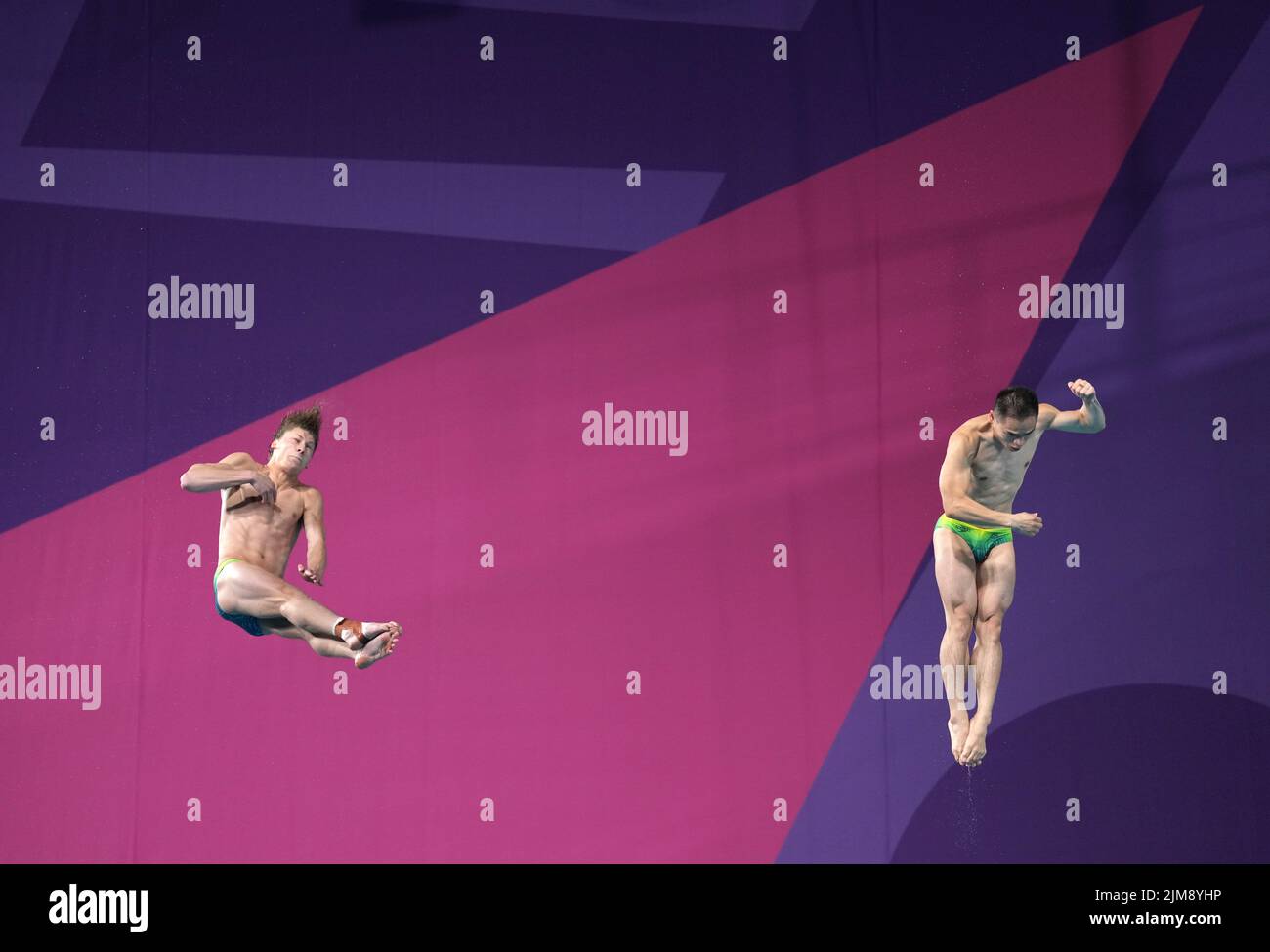 Australia's Samuel Fricker and Shixin Li during the Men's Synchronised ...