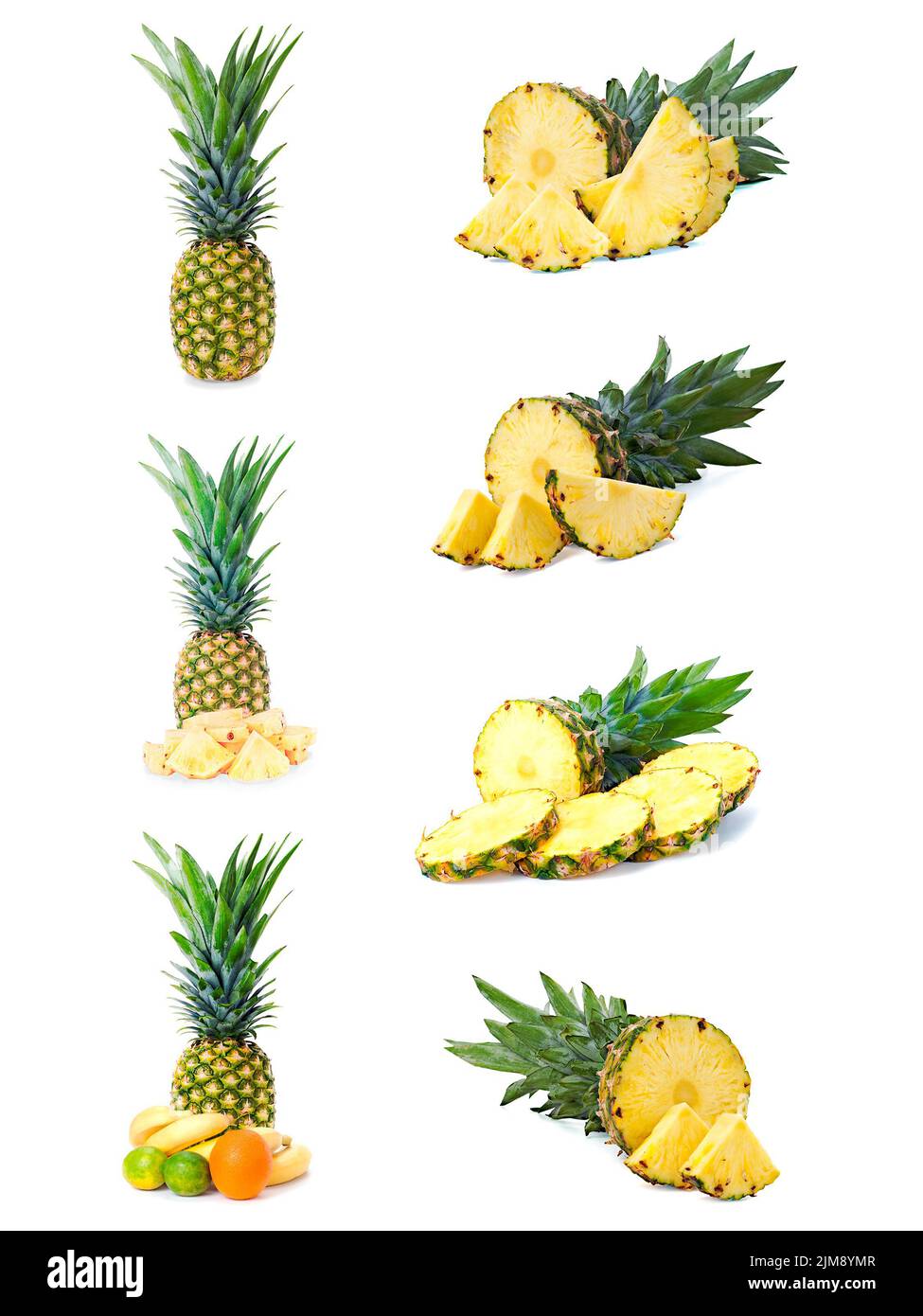 Pineapple juice set on Cut Out Stock Images & Pictures - Alamy