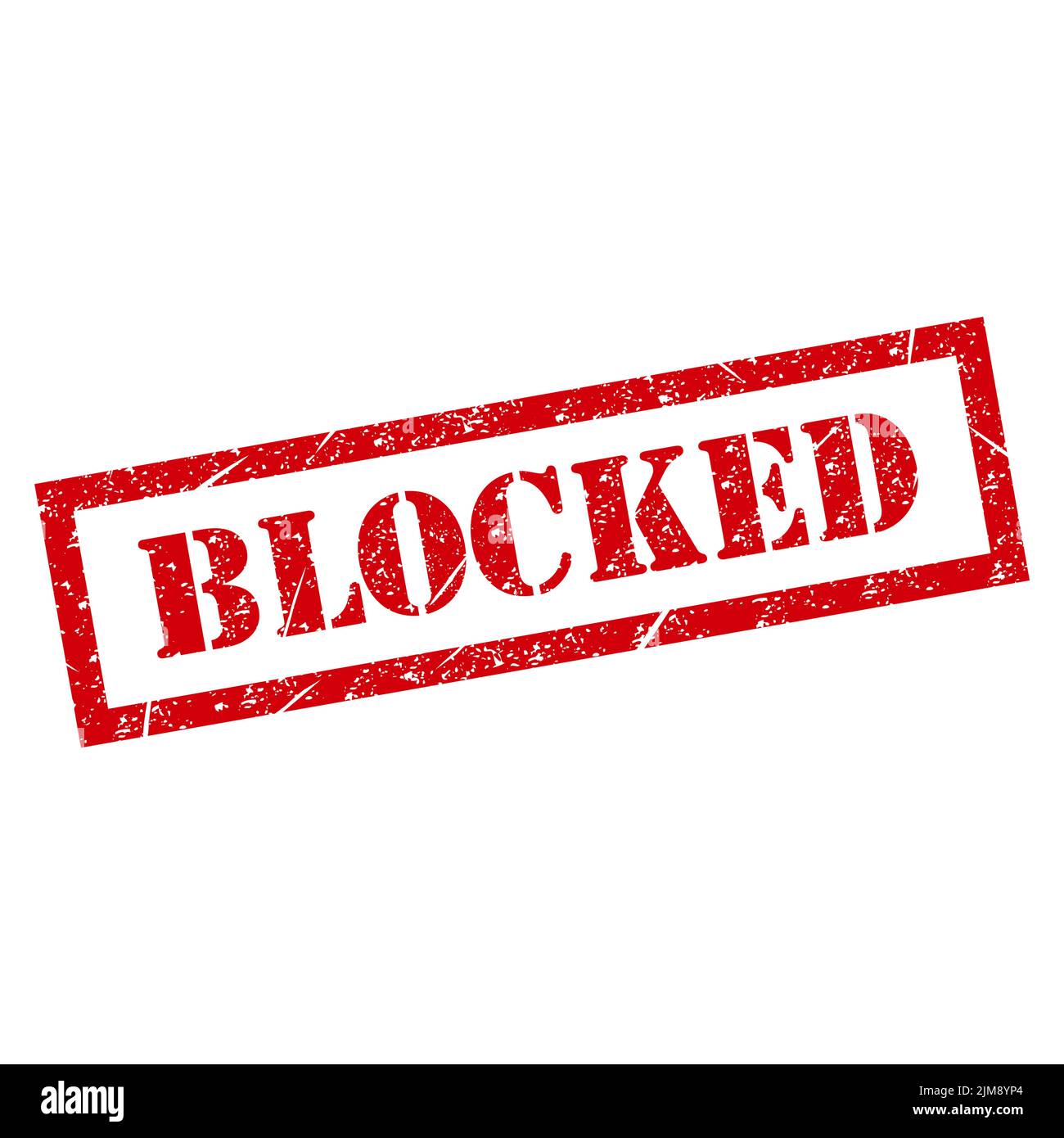 Blocked stamp symbol, label sticker sign button, text banner vector ...