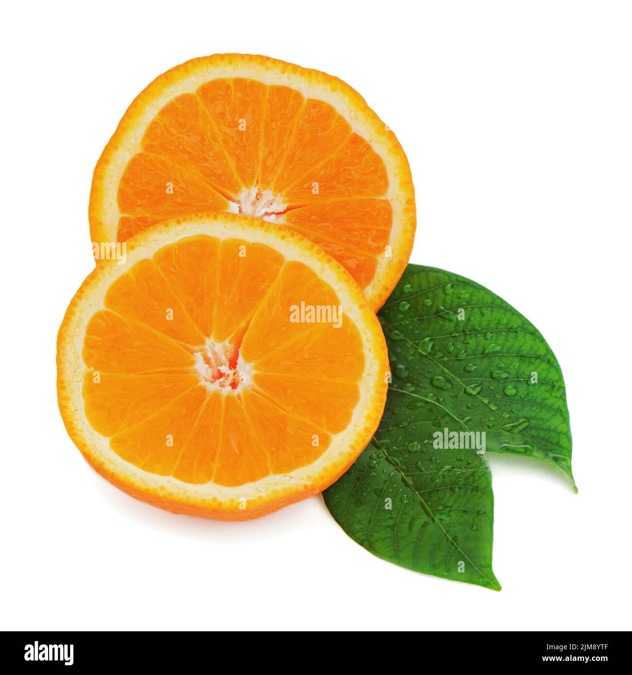 Fresh orange fruit leaf hi-res stock photography and images - Alamy