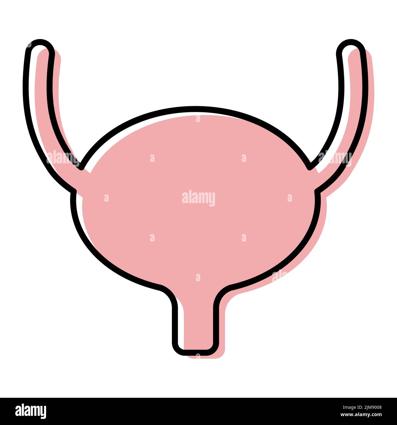 Urology health human icon, anatomy medical body bladder sign, biology ...