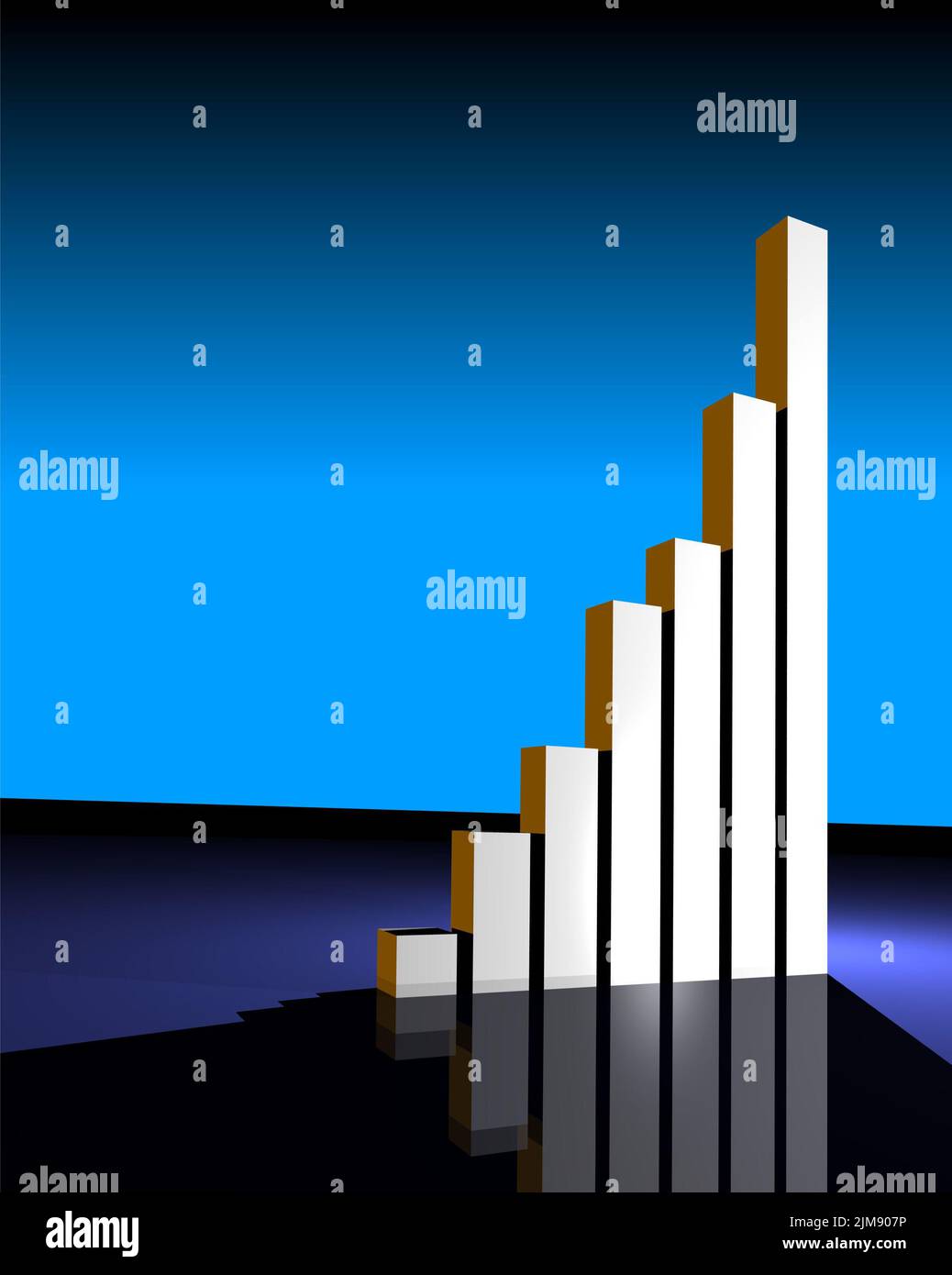 Business statistics graph made in 3d with lighting effects Stock Photo ...