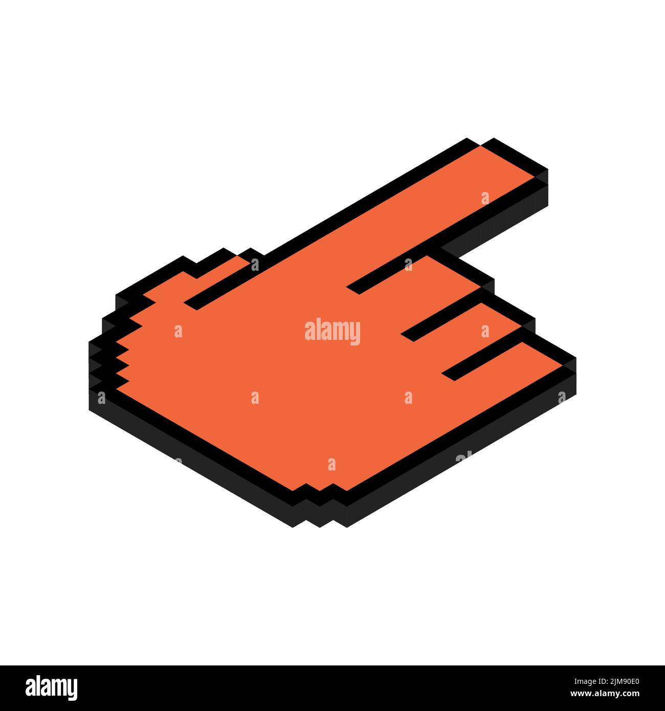 Mouse Cursor Isometric Pixel Icon Web Click Symbol Computer Pointer
