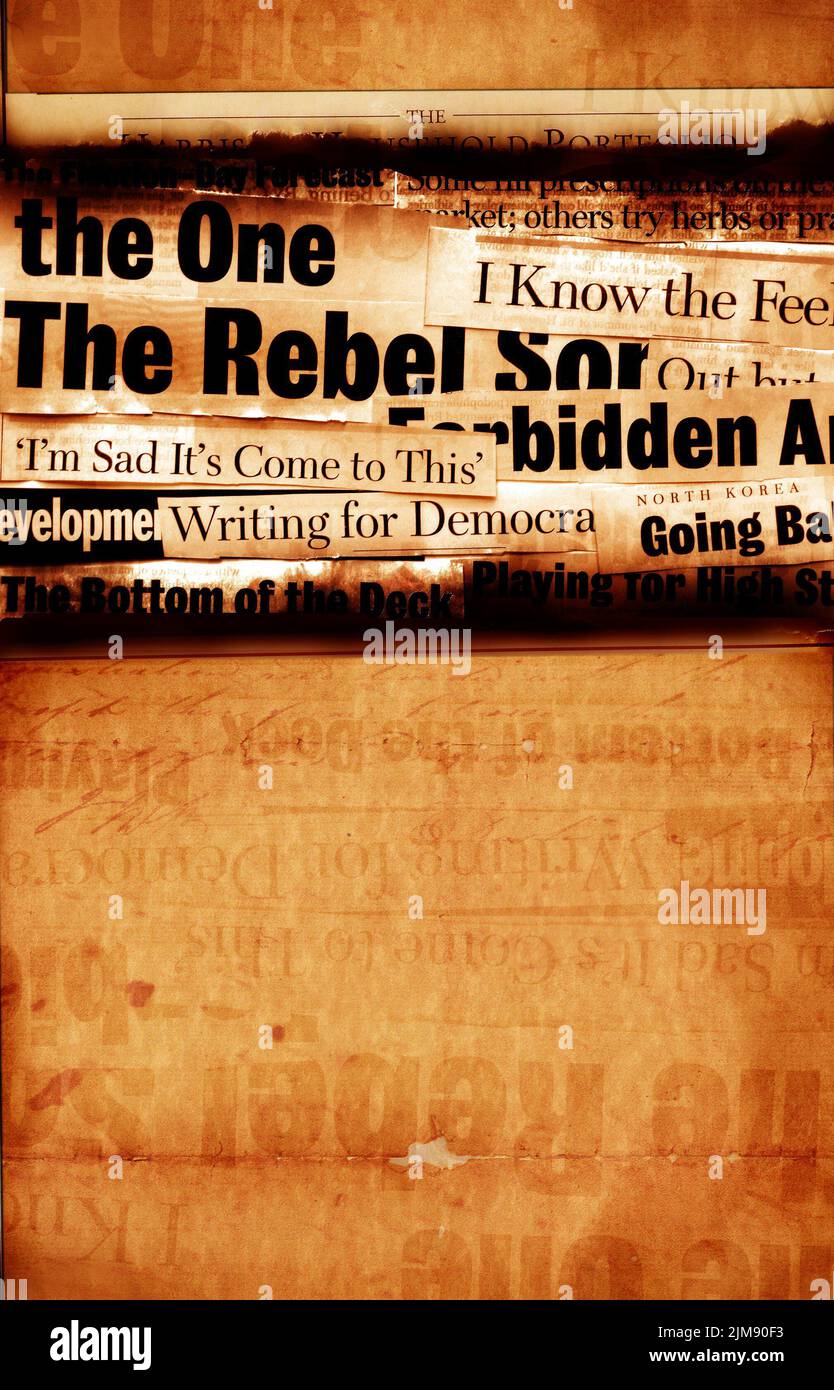 New paper Headlines Stock Photo - Alamy