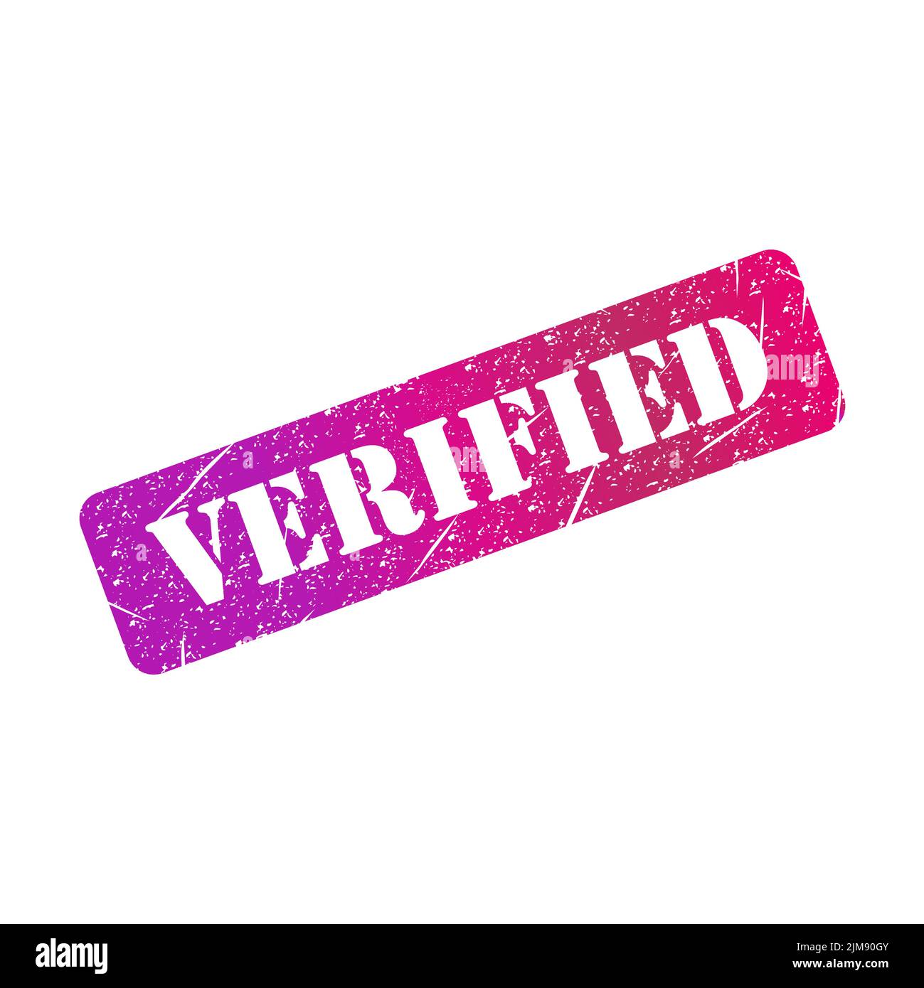 Verified stamp symbol, label sticker sign button, text banner vector ...