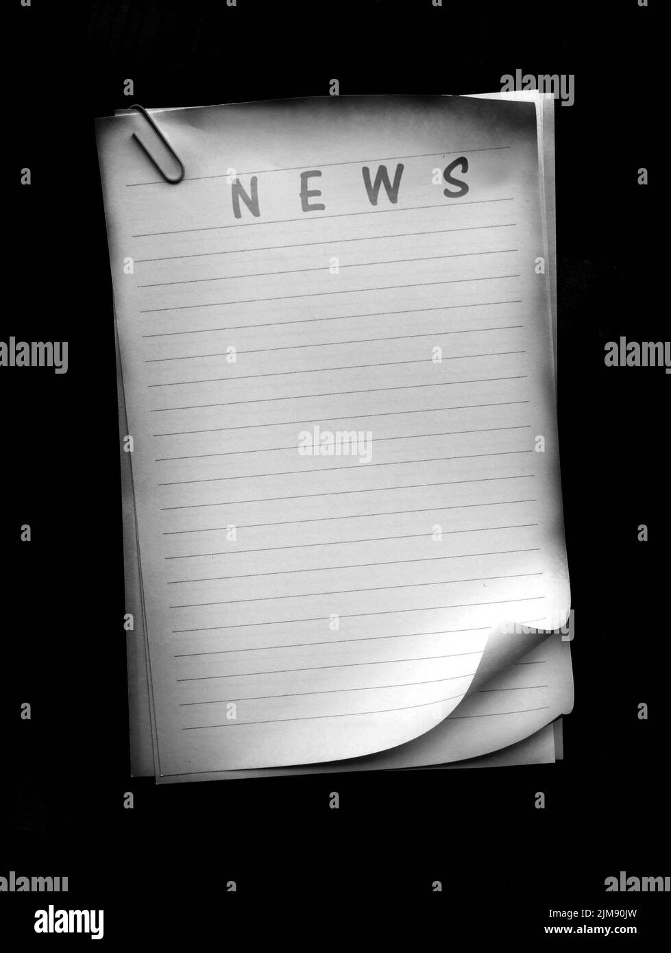 Old paper with News word Stock Photo - Alamy