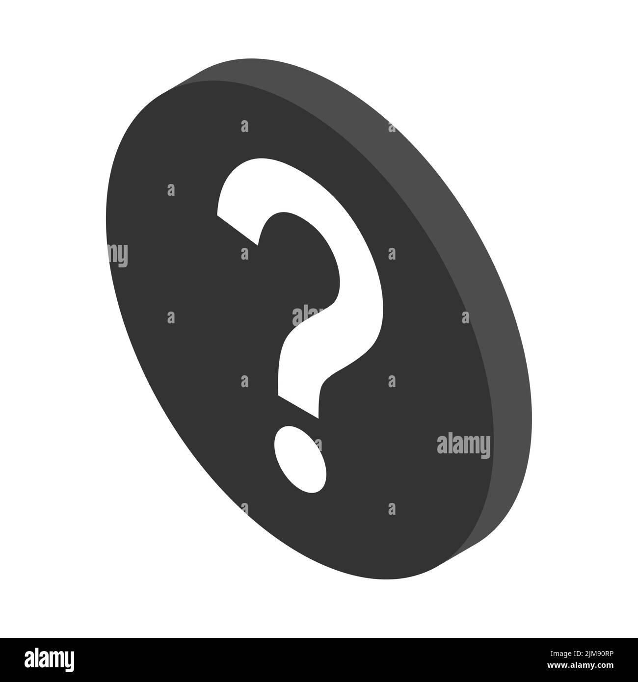 Question isometric icon mark, help or ask bubble graphic symbol, web ...