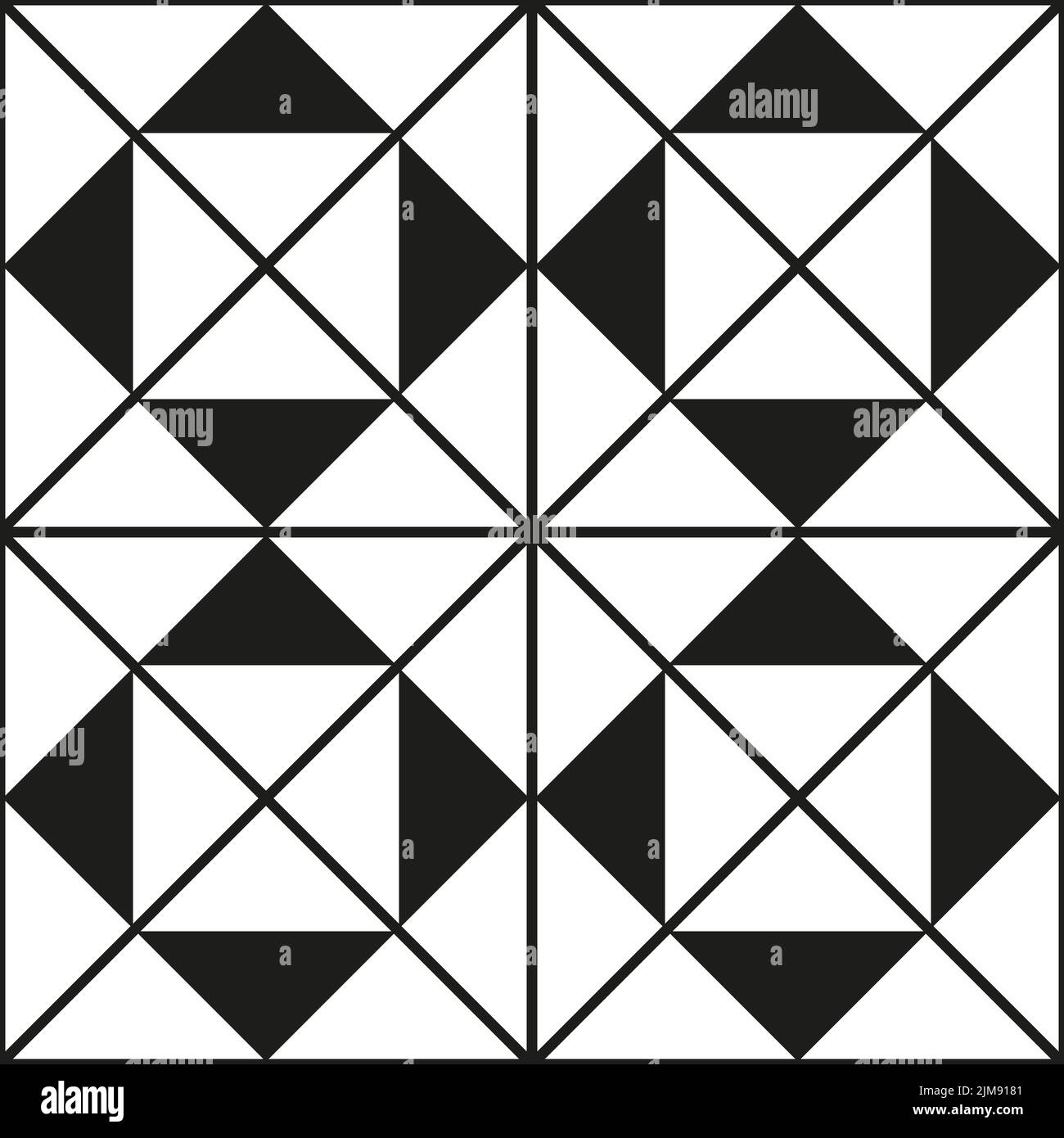 Black and white geometric seamless pattern repeating background for ...