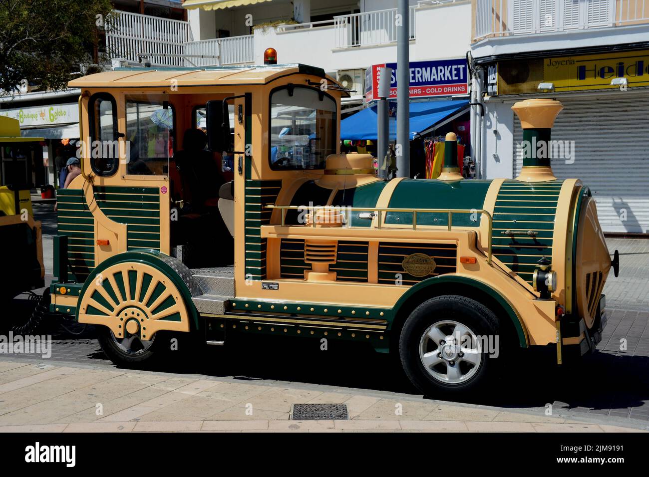 Majorcan tourist train Stock Photo - Alamy