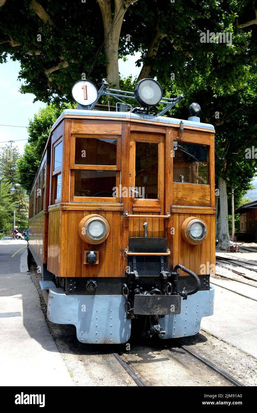 Majorca inter city train Stock Photo - Alamy