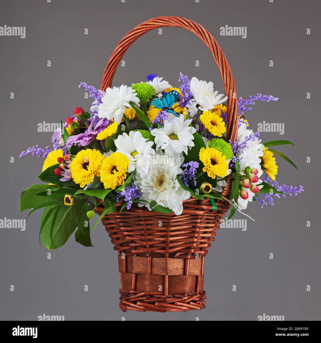 Colorful flower bouquet arrangement centerpiece in Stock Photo - Alamy