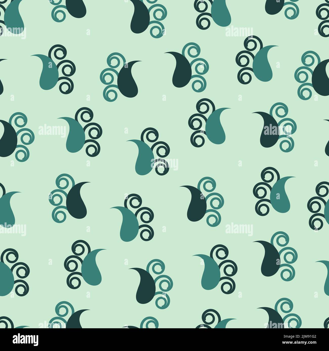 Artistic trendy vector seamless paisley pattern design for surface ...