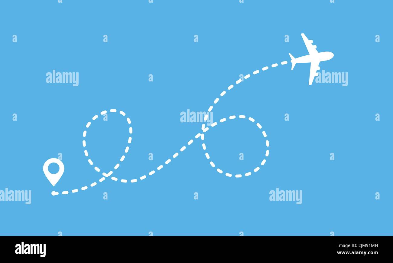 Flight path drawing Stock Vector Images - Alamy