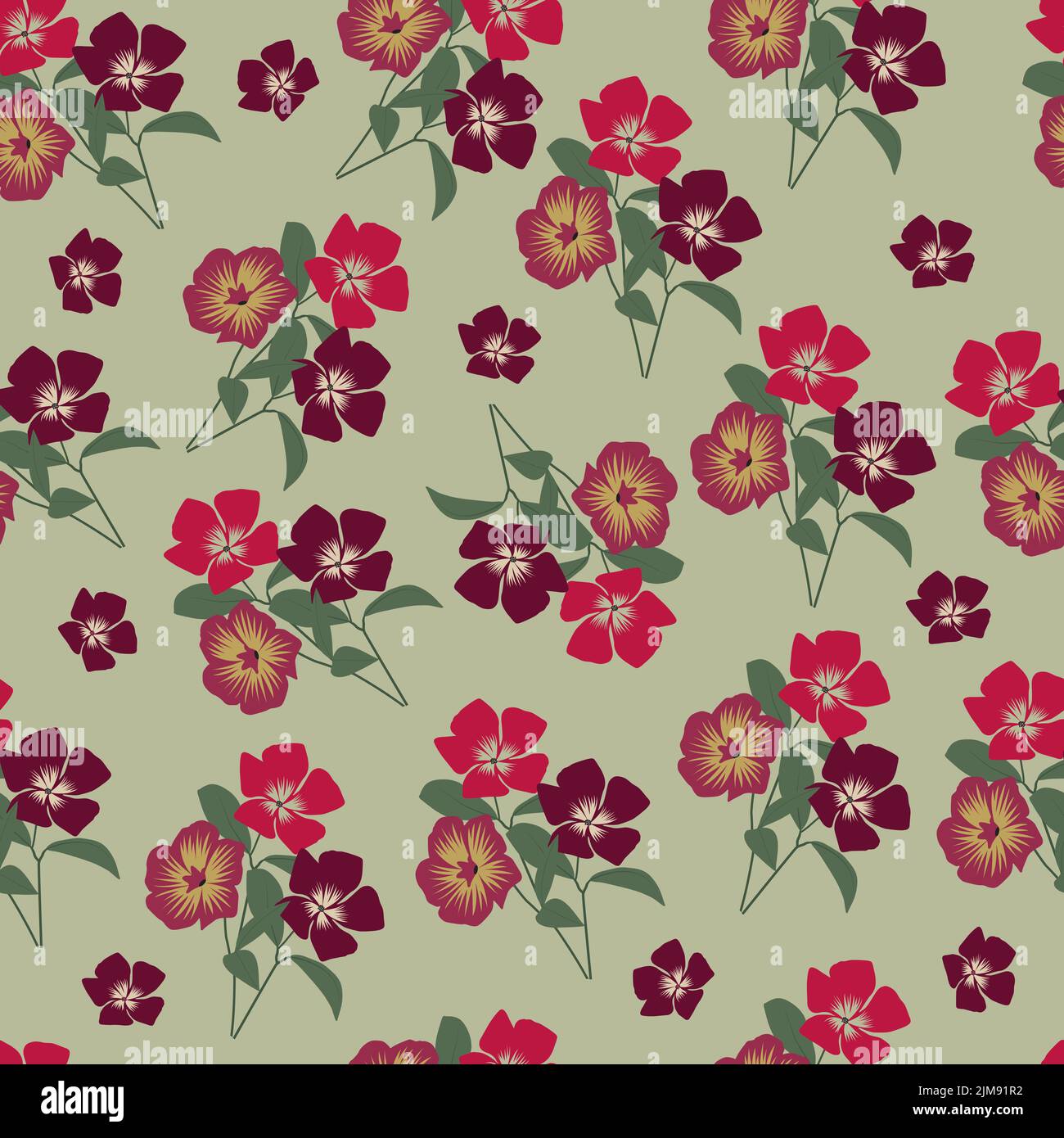 Elegant trendy vector floral seamless pattern design of abstract ...