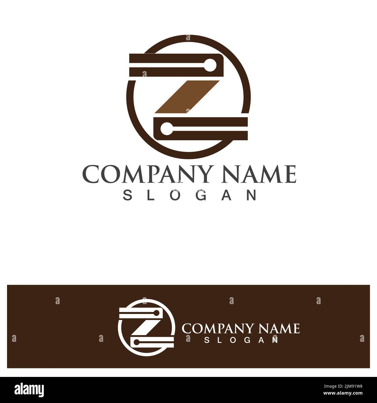 Letter Z number 2 logo icon vector illustration design template Stock ...