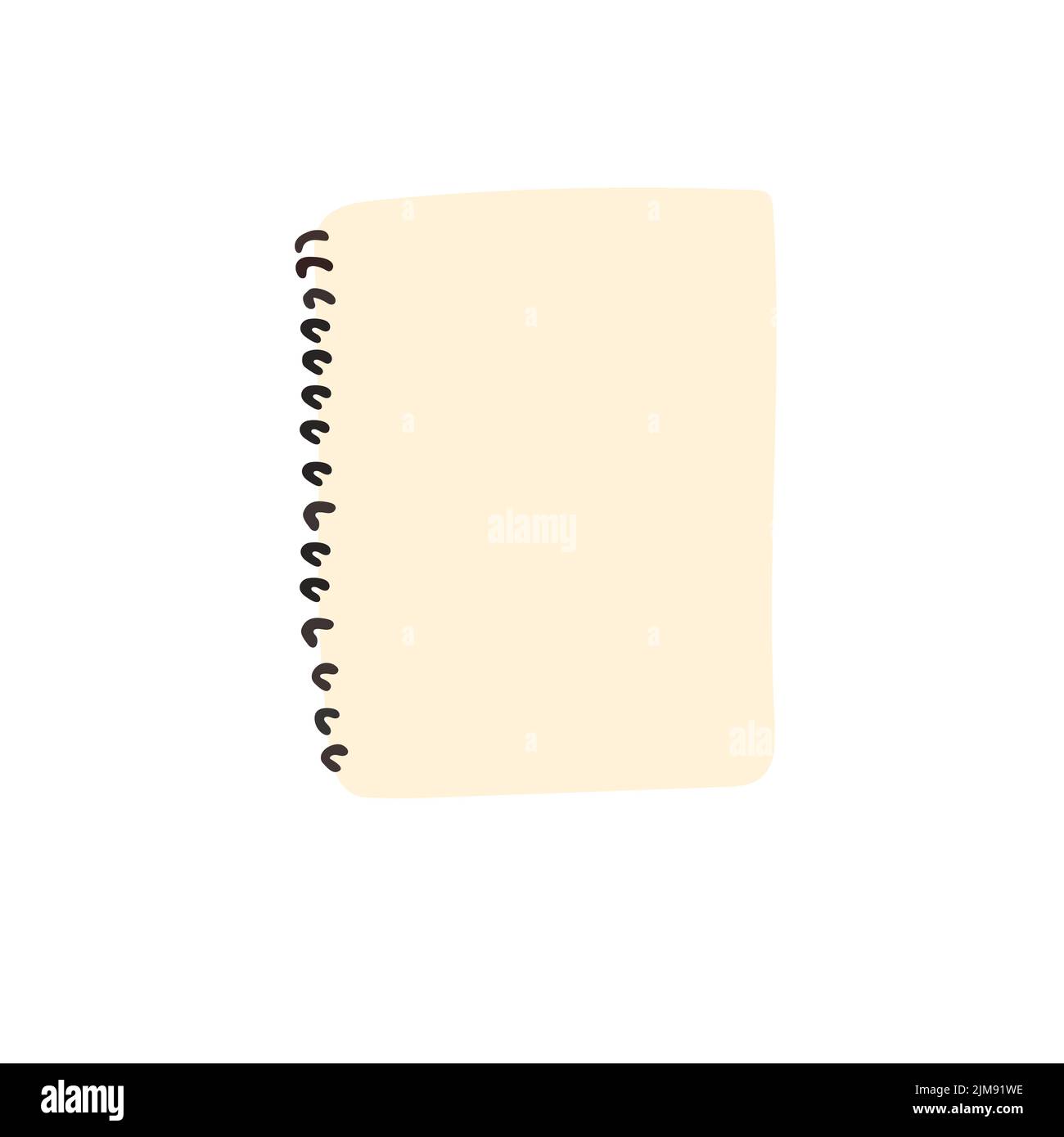 Illustration of a notepad on a spring isolated on white background ...