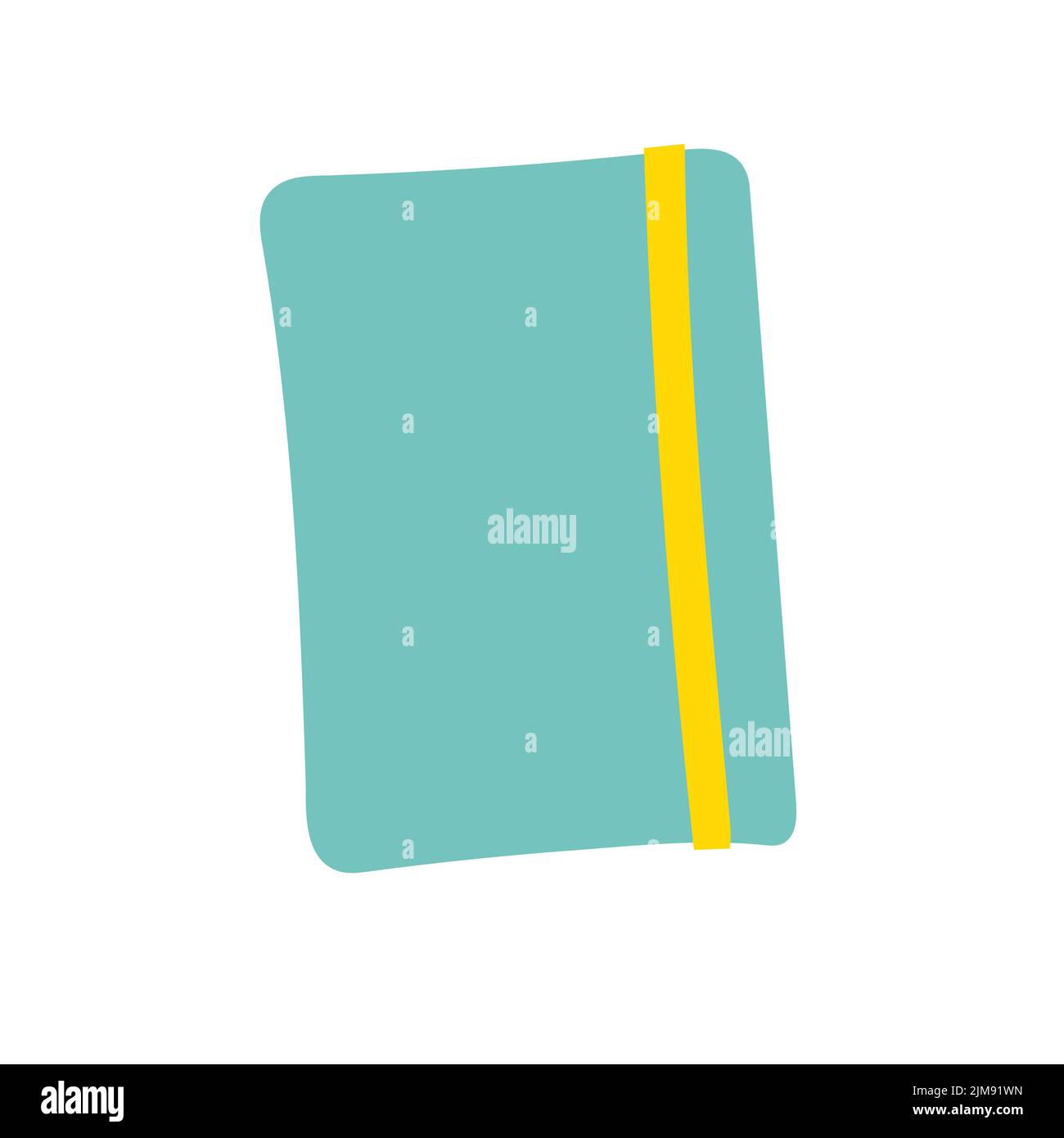 Illustration of a notepad in blue color isolated on white background ...