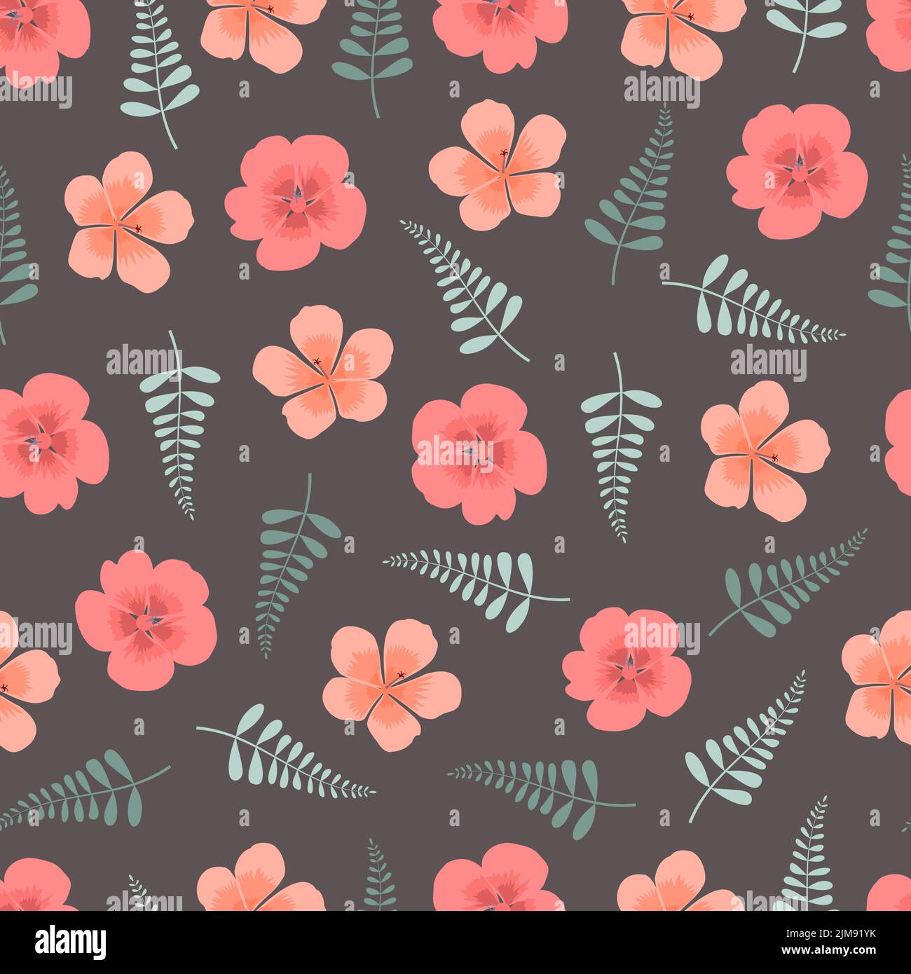 Trendy attractive vector seamless floral ditsy pattern design. Modern ...