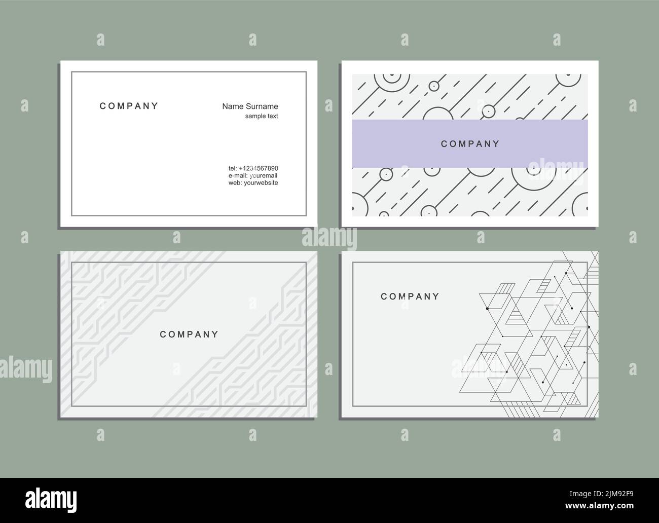 Abstract geometric business card. Corporate graphic identity Stock ...