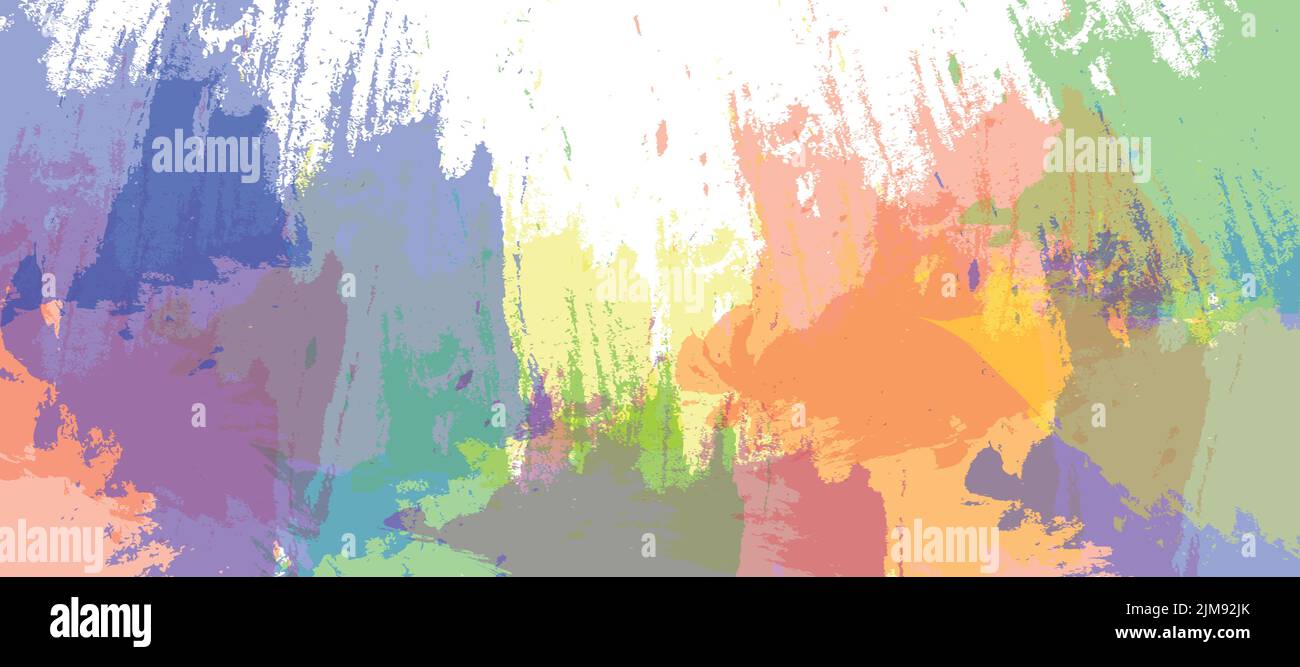 Smears and splashes of colorful paint - Vector illustration Stock ...