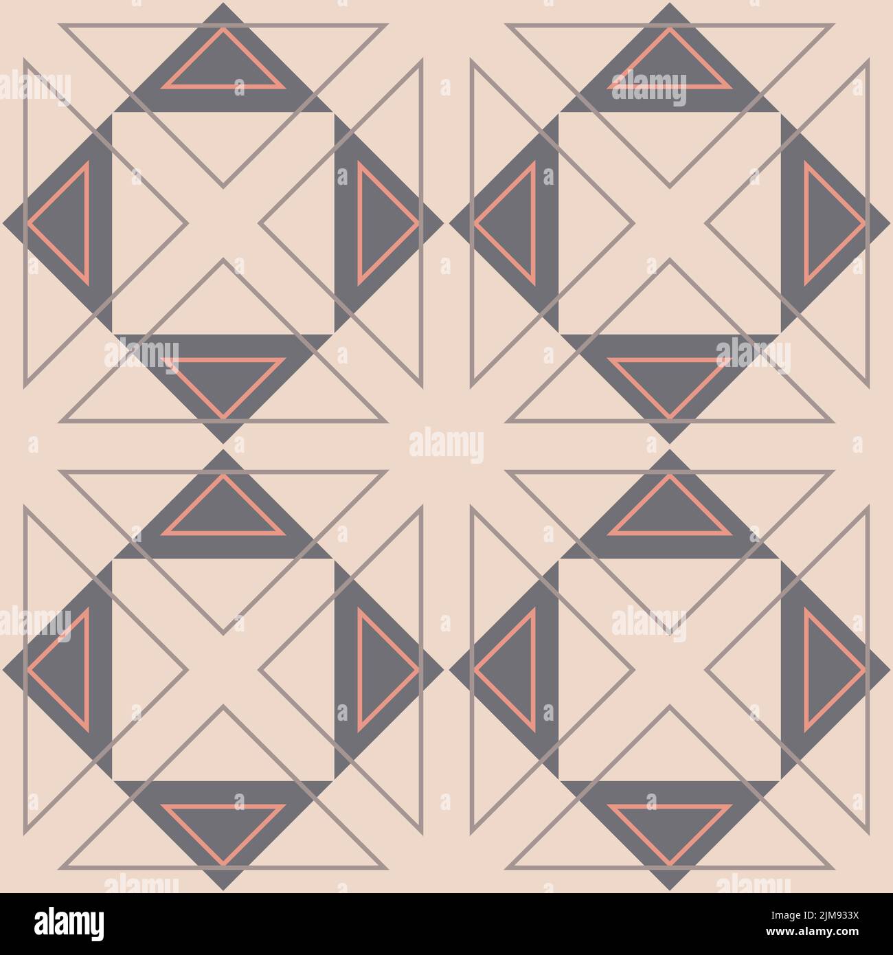 Geometry triangle shape seamless pattern pink gray color Stock Vector ...