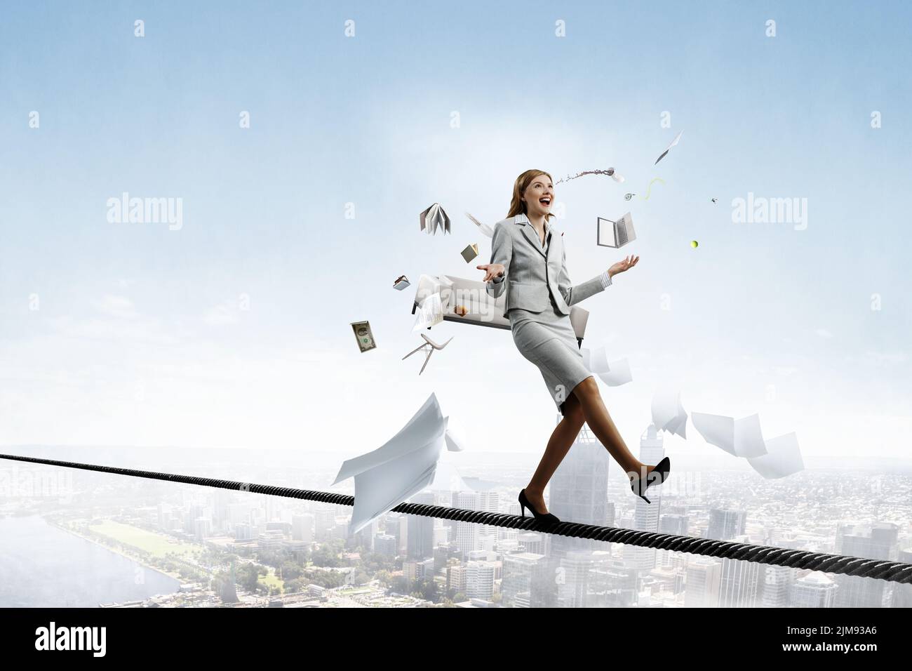 Woman juggling work hi-res stock photography and images - Alamy