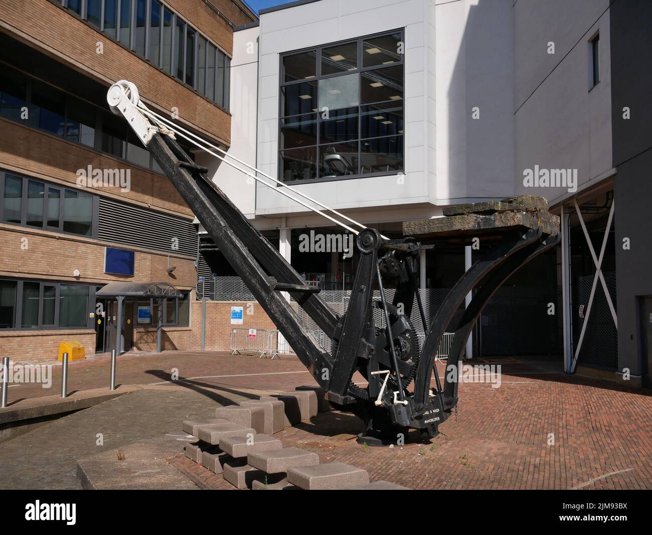 Old preserved hand operated canal barge cargo loading and unloading ...