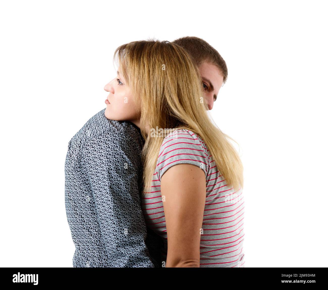 Couple hugging goodbye hi-res stock photography and images - Alamy